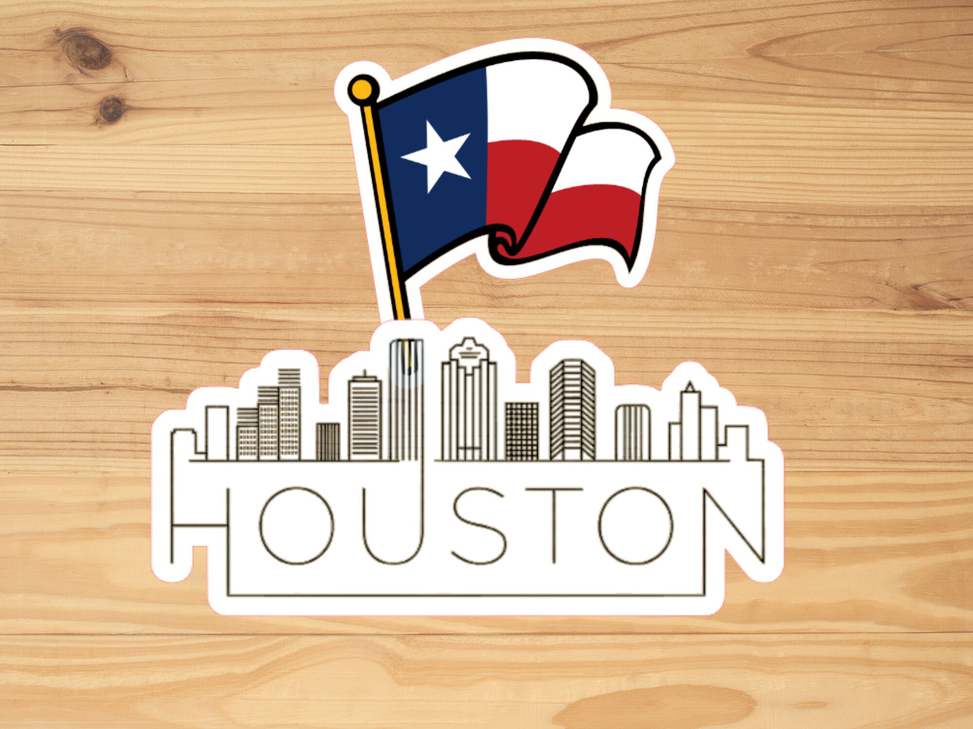 Houston Texas Lone Star State Sticker Set - Etsy