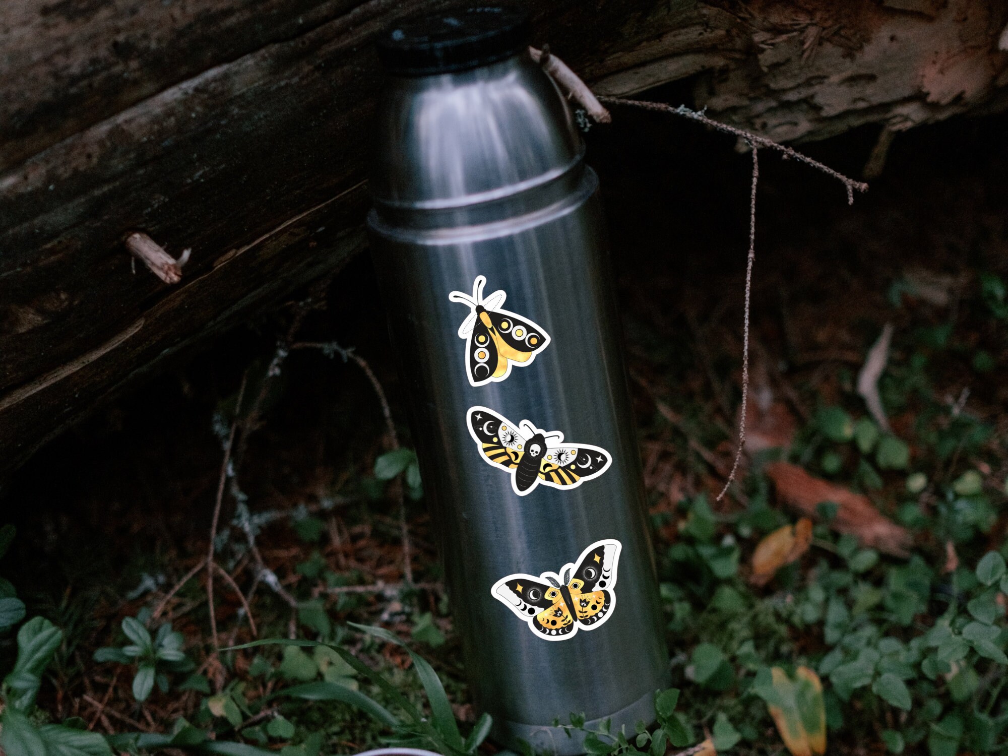 8 Waterproof Moth Sticker Set - Etsy