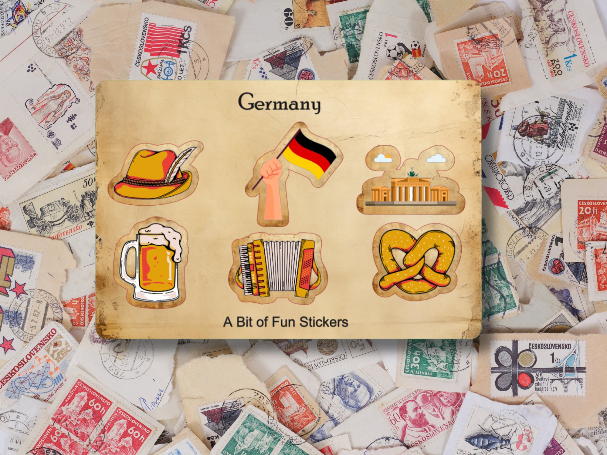 30 Travel European Junk Journal Stickers 5 Sheets - Etsy