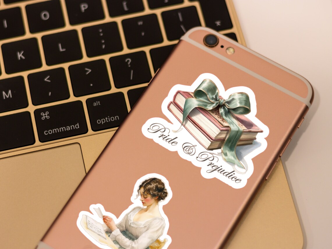 6 Pride and Prejudice Vinyl Sticker Set - Etsy