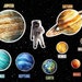 9 Vinyl Solar System Stickers Set - Etsy