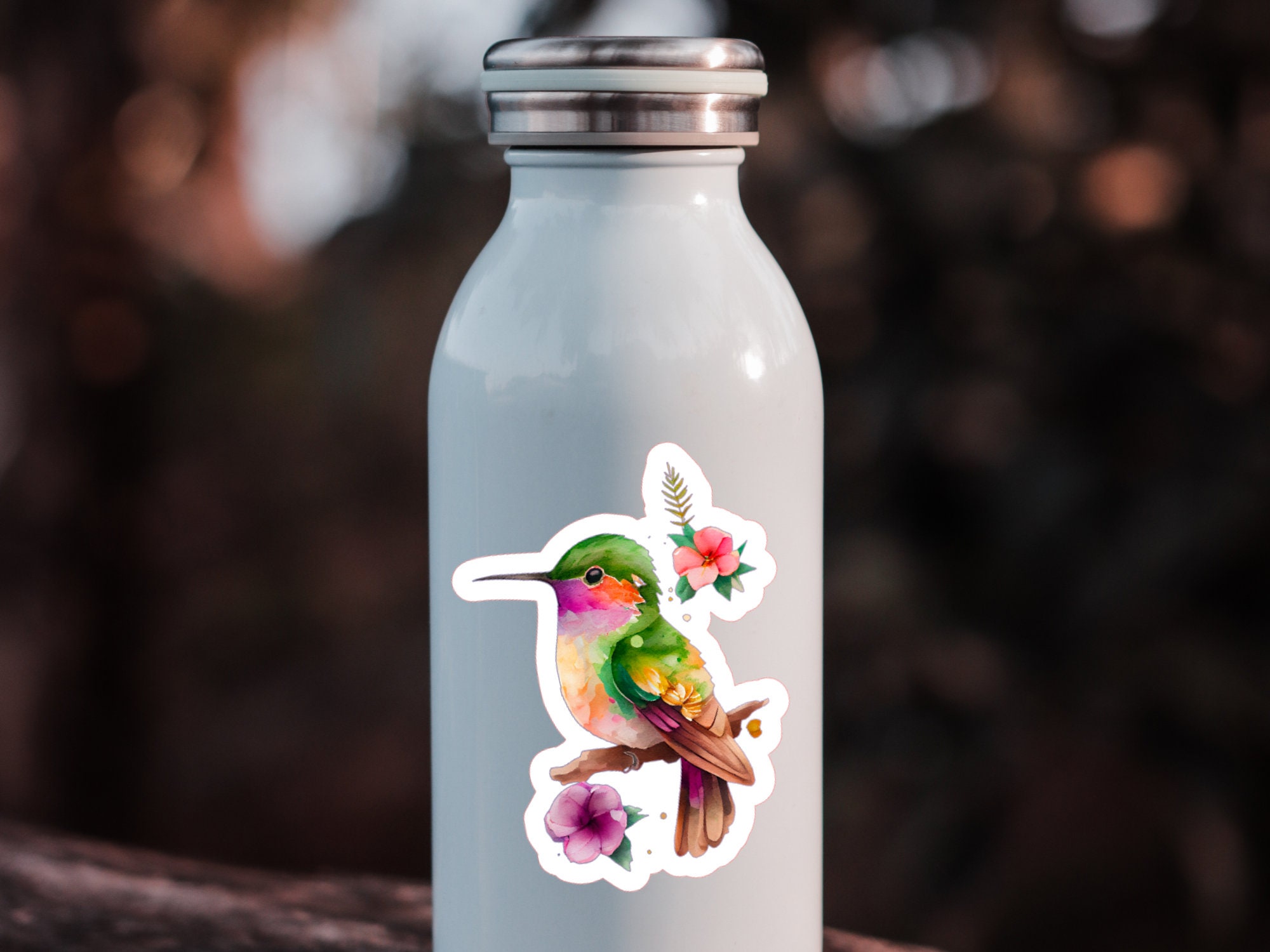 5 Watercolor Hummingbird Stickers Set Waterproof - Etsy