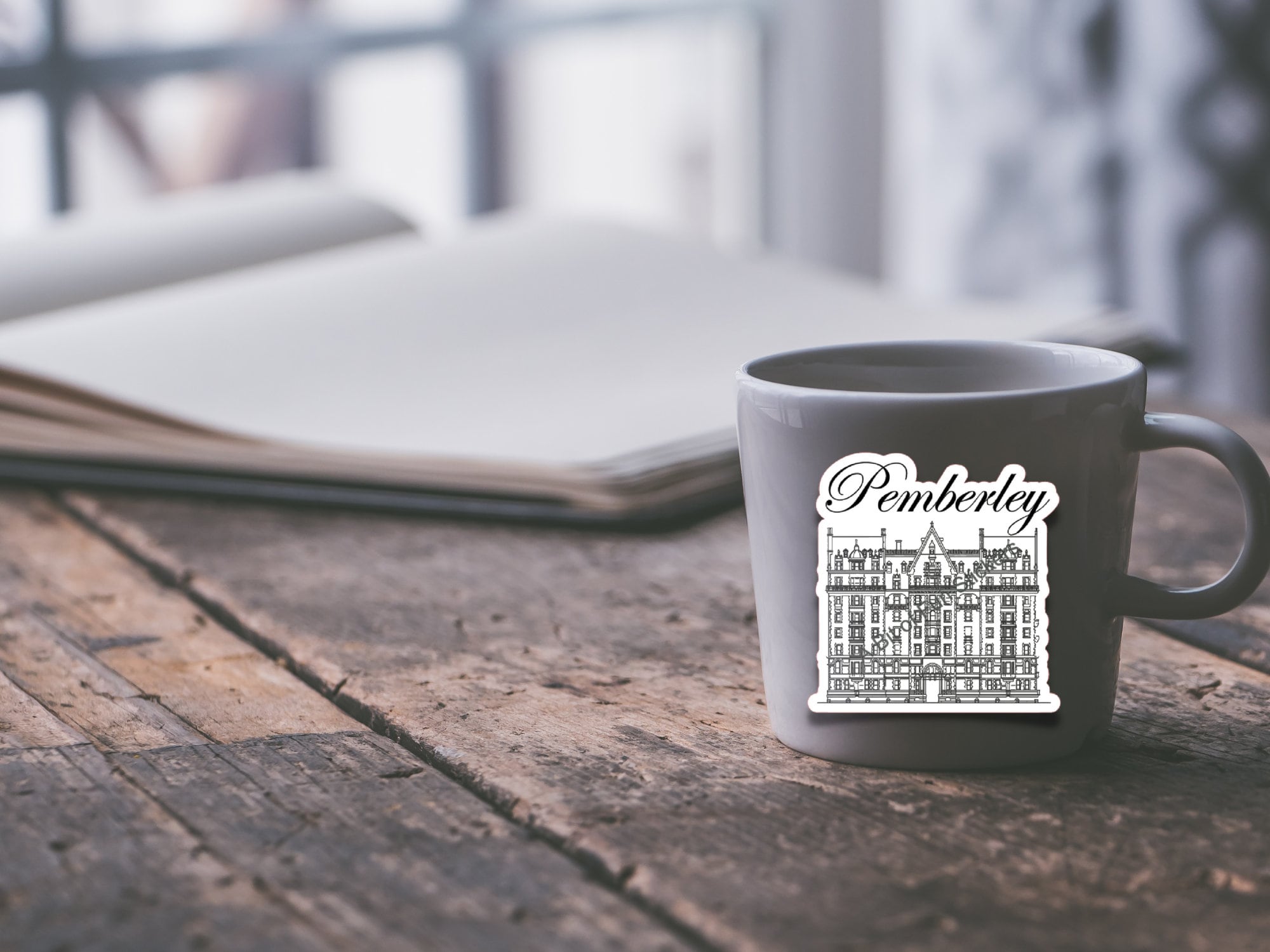 Pemberley, Pride and Prejudice Mr. Darcy Sticker - Etsy