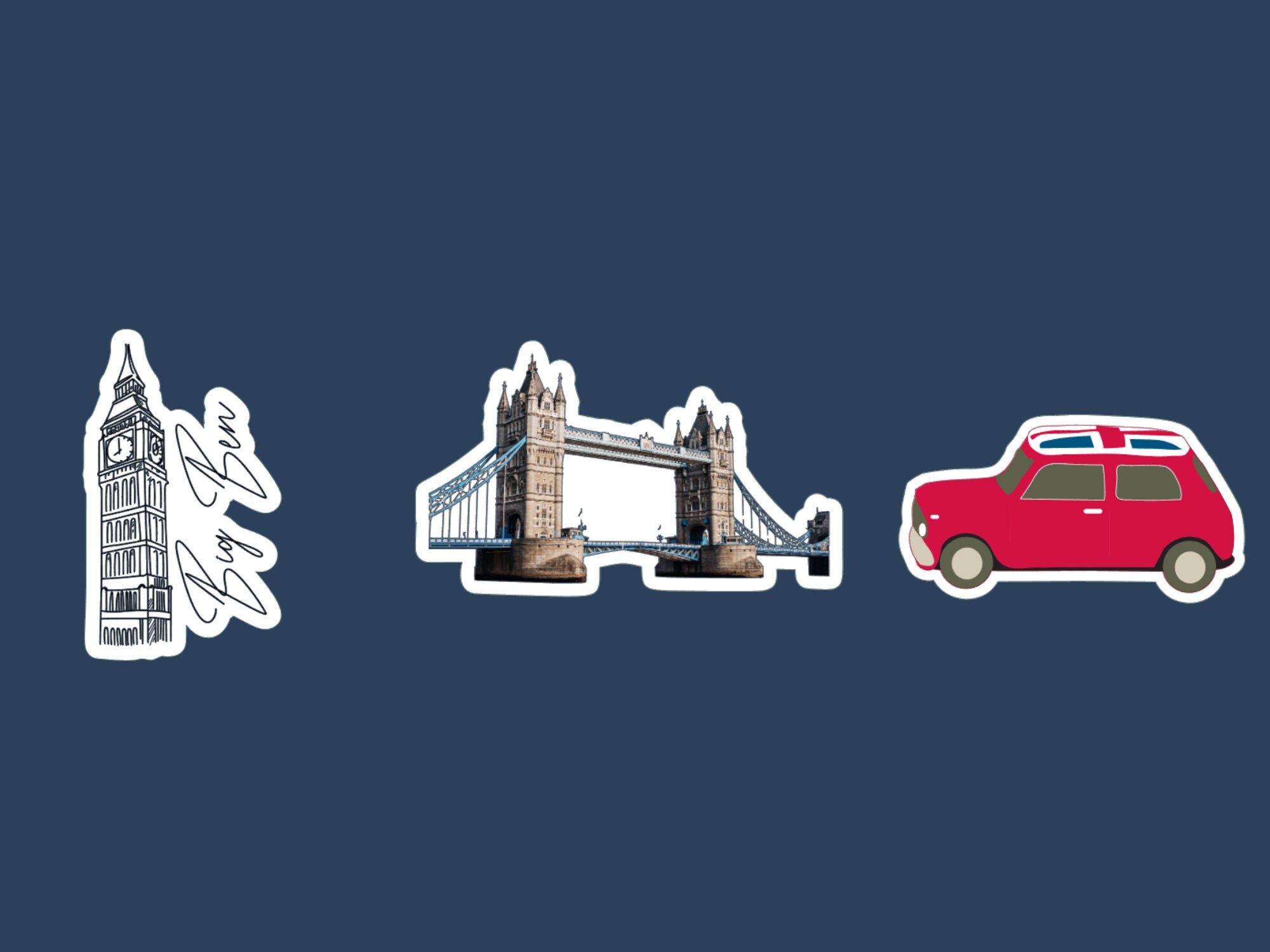 British Vinyl Sticker Set - Etsy