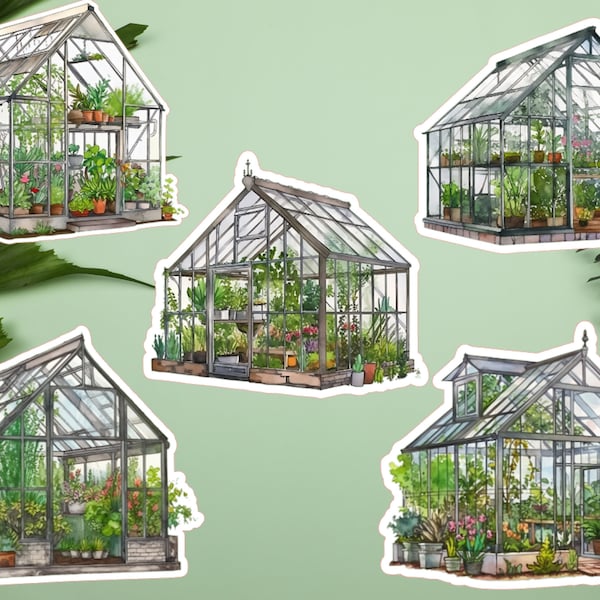 Greenhouse Stickers - Etsy