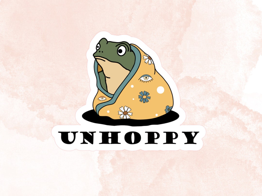 Unhoppy Frog Vinyl Sticker - Etsy