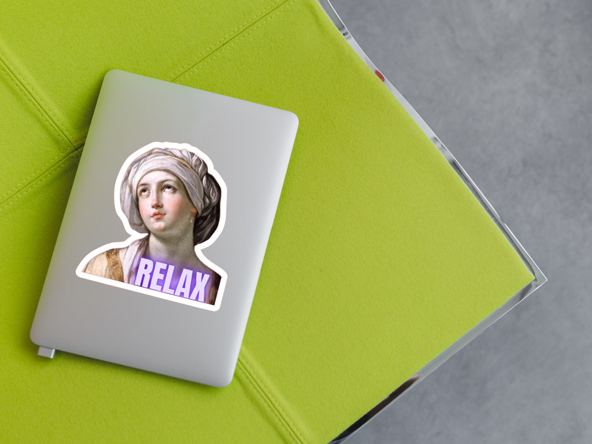 Altered Painting Relax Vinyl Sticker - Etsy