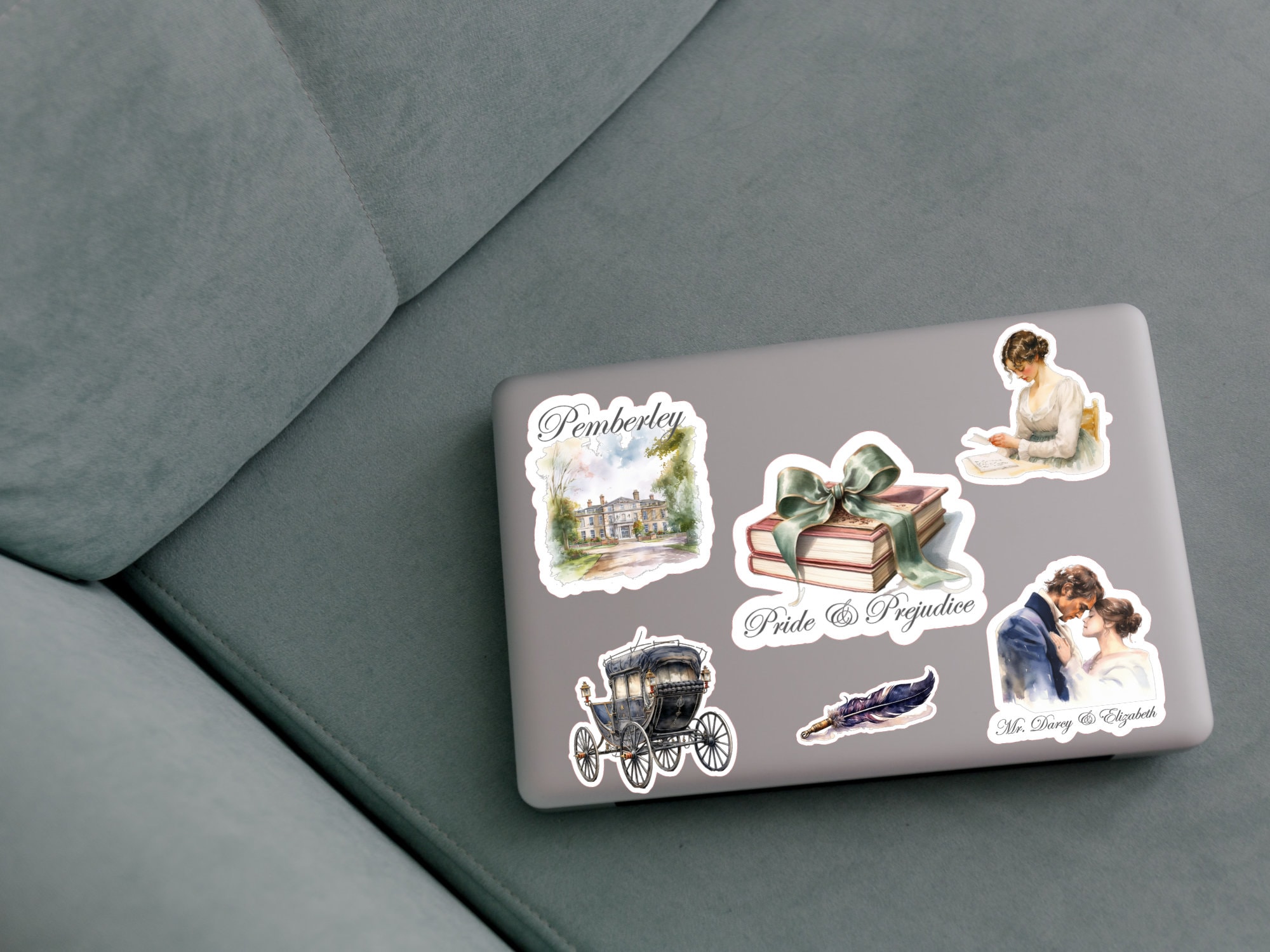 6 Pride and Prejudice Vinyl Sticker Set - Etsy
