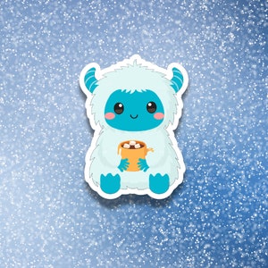 5 Kawaii Yeti Sticker Pack - Etsy