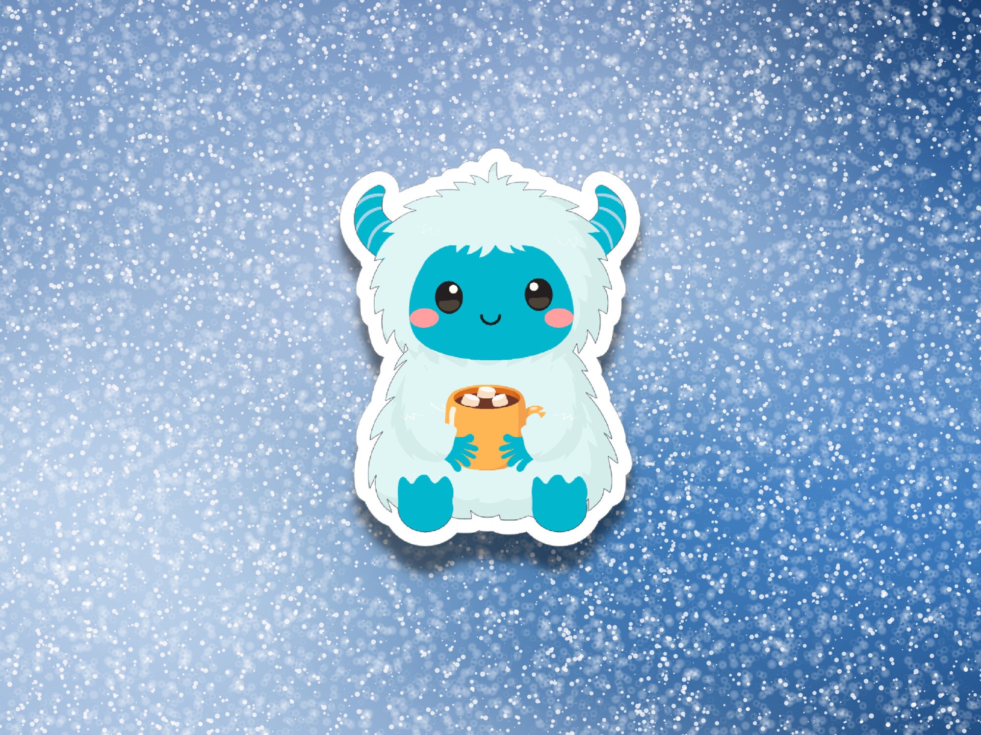 5 Kawaii Yeti Sticker Pack - Etsy