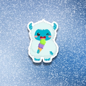5 Kawaii Yeti Sticker Pack - Etsy
