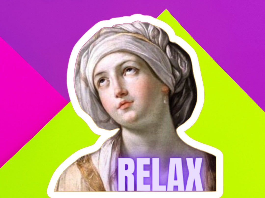Altered Painting Relax Vinyl Sticker - Etsy