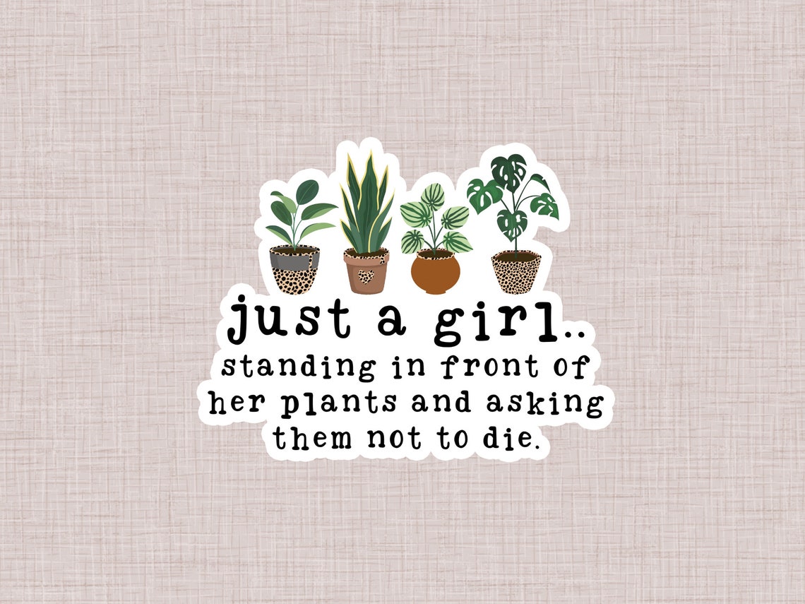 8 Waterproof Funny Plant Sticker Set - Etsy