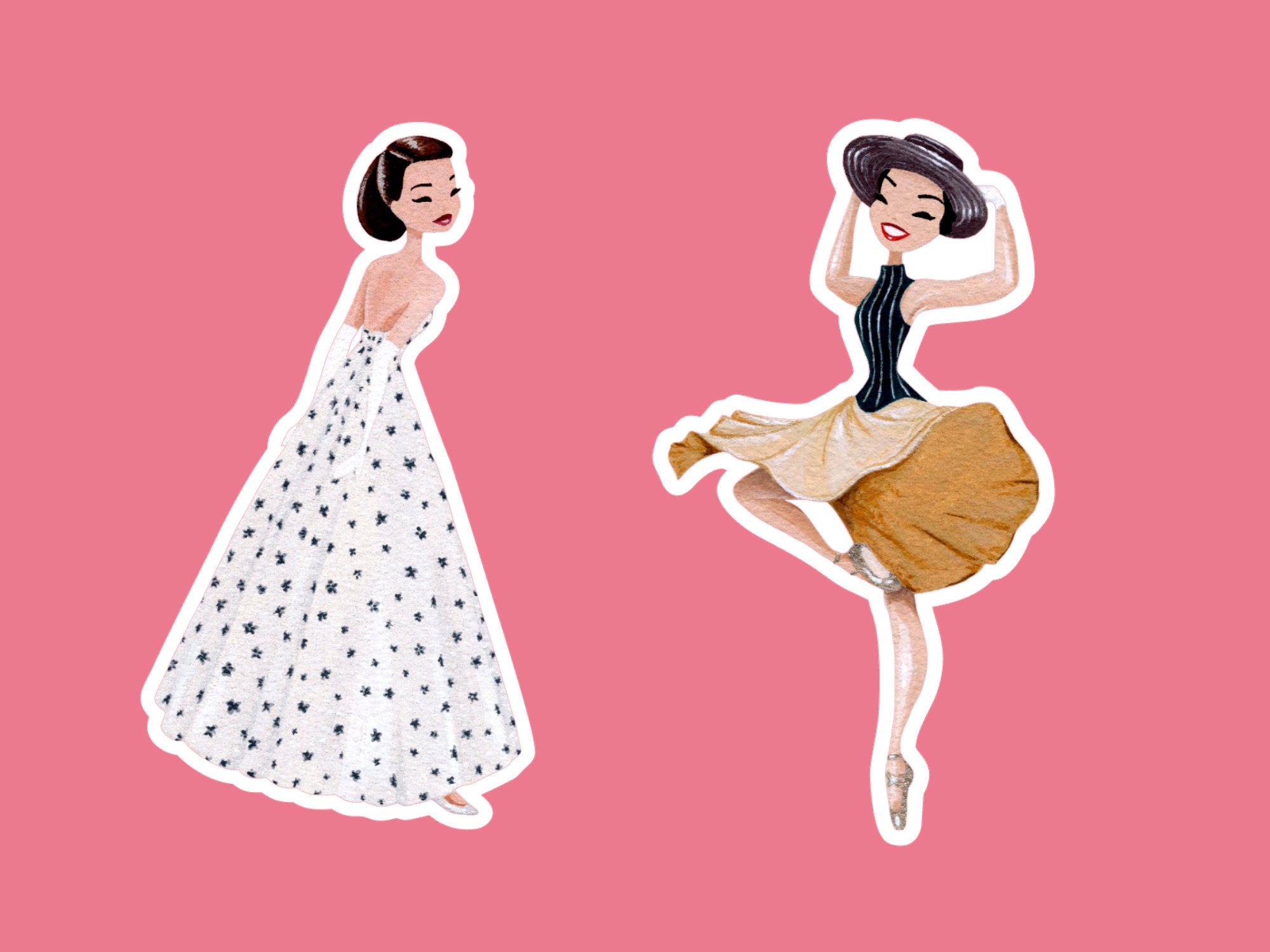 7 Glamour Girl Stickers - Etsy