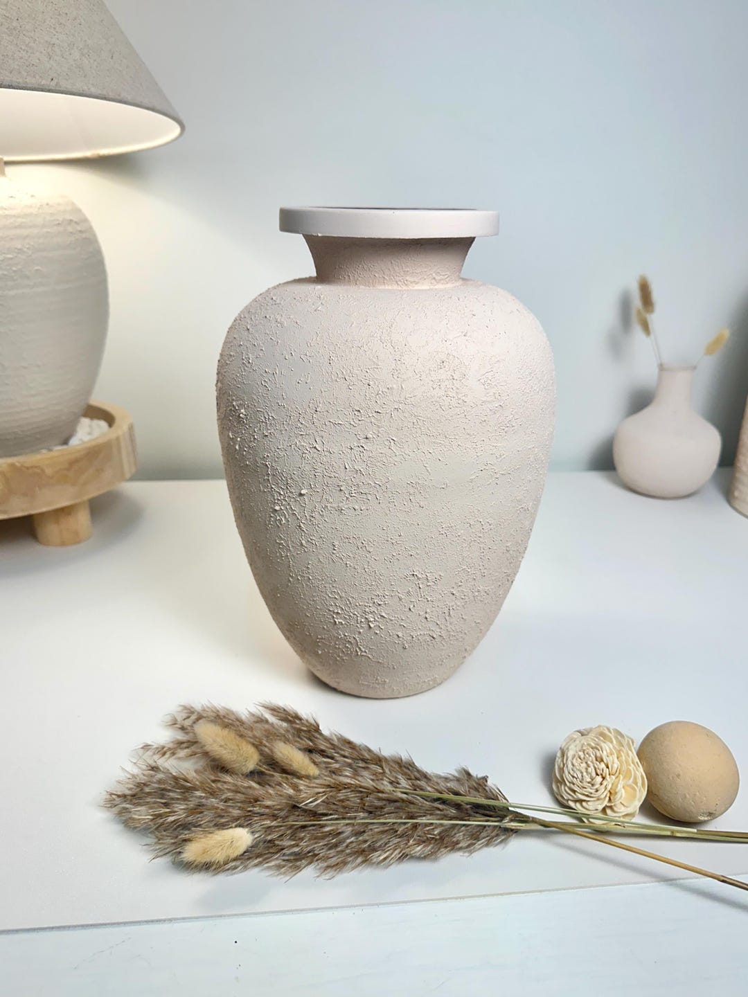 Minimalist Italian Style Midcentury Large Textured Vase With a ...