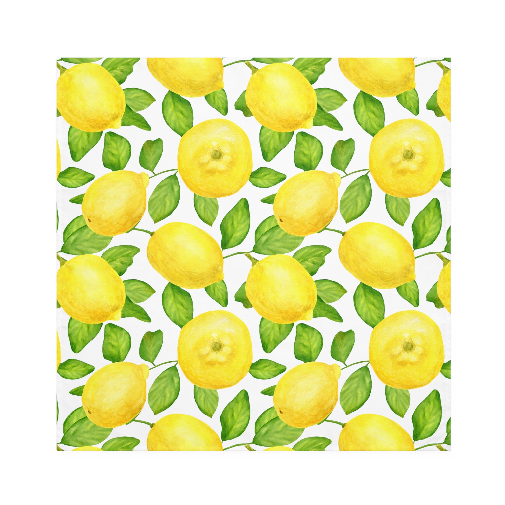 Cute Colorful Yellow Lemons Fabric Napkins, Dinner Napkins, Cloth ...