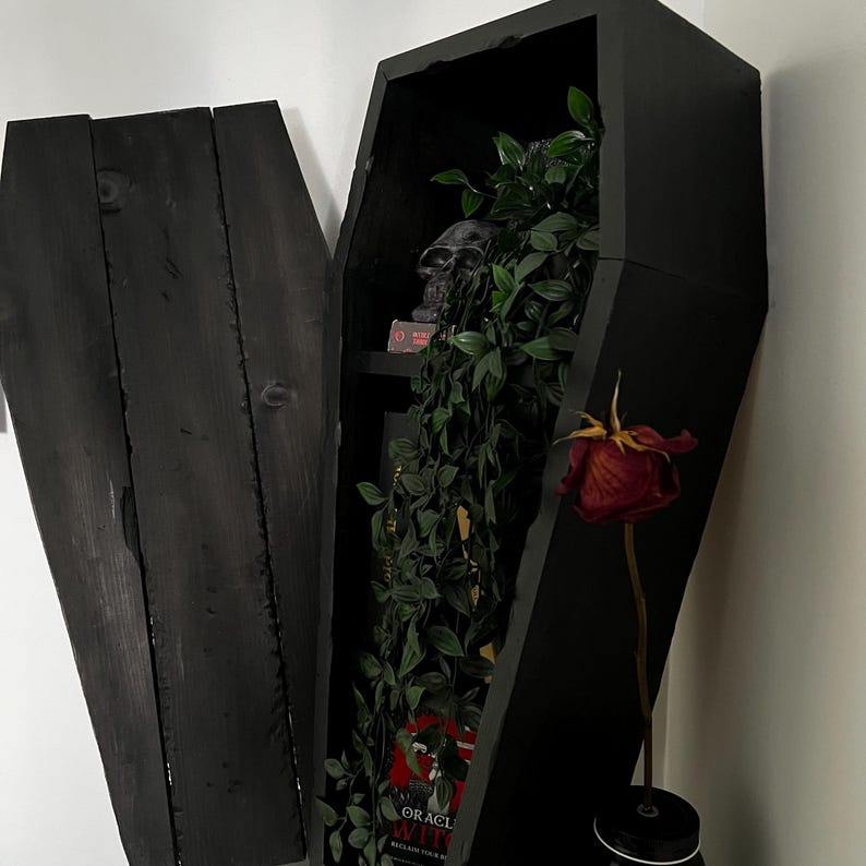 Gothic Coffin Shelf, Gothic Decor for Home Perfect for Showcasing ...