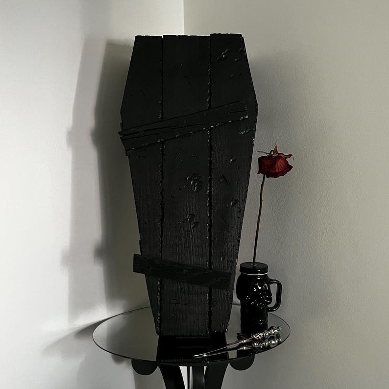 Gothic Coffin Shelf, Gothic Decor for Home Perfect for Showcasing ...