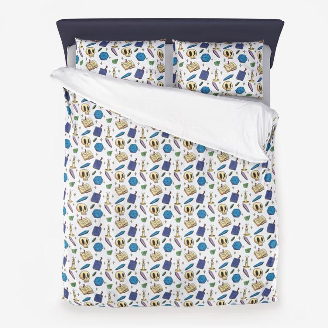 Dnd Skull Bedding Set, Dungeon & Dragons Gift for Dungeon Master, D20 ...