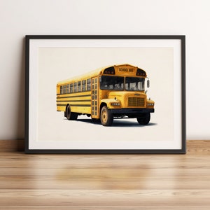 School Bus Watercolor Print / Transportation Printable / Utility ...