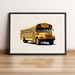 School Bus Watercolor Print / Transportation Printable / Utility ...