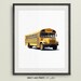 School Bus Watercolor Print / Transportation Printable / Utility ...