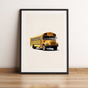 School Bus Watercolor Print / Transportation Printable / Utility ...