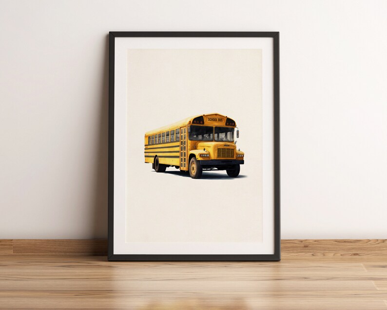 School Bus Watercolor Print / Transportation Printable / Utility ...