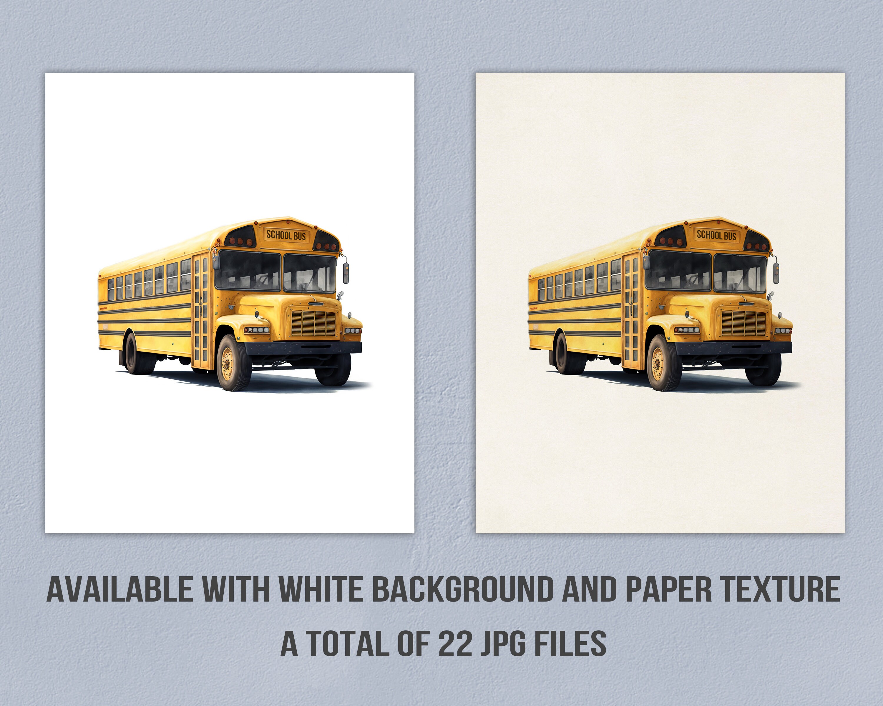 School Bus Watercolor Print / Transportation Printable / Utility ...