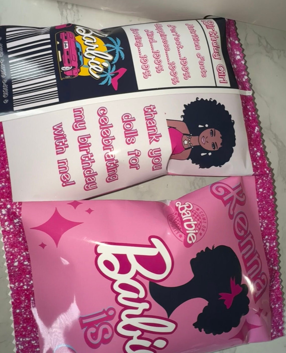 Black Barbie Chip Bag - Etsy