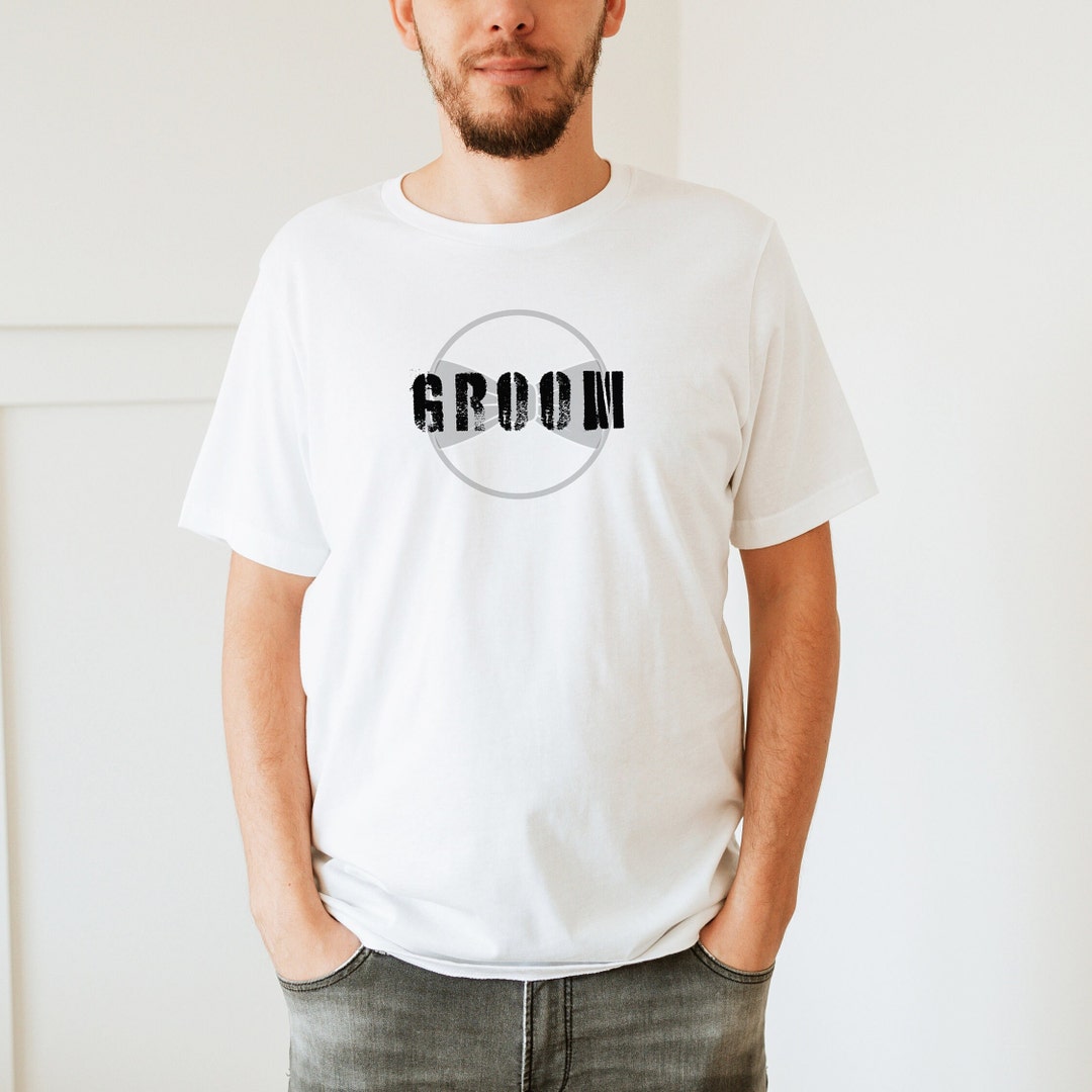 Groom T-shirt Bridal Party Shirts for Groom Tshirt Bowtie T Shirt Groom ...
