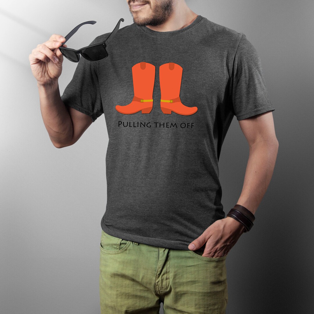 HIMYM Red Cowboy Boots Pulling Them off T-shirt HIMYM Graphic Tee HIMYM Funny Gift for Him Funny ...
