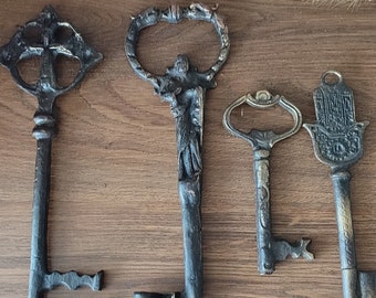 Skeleton Key Cross - Etsy