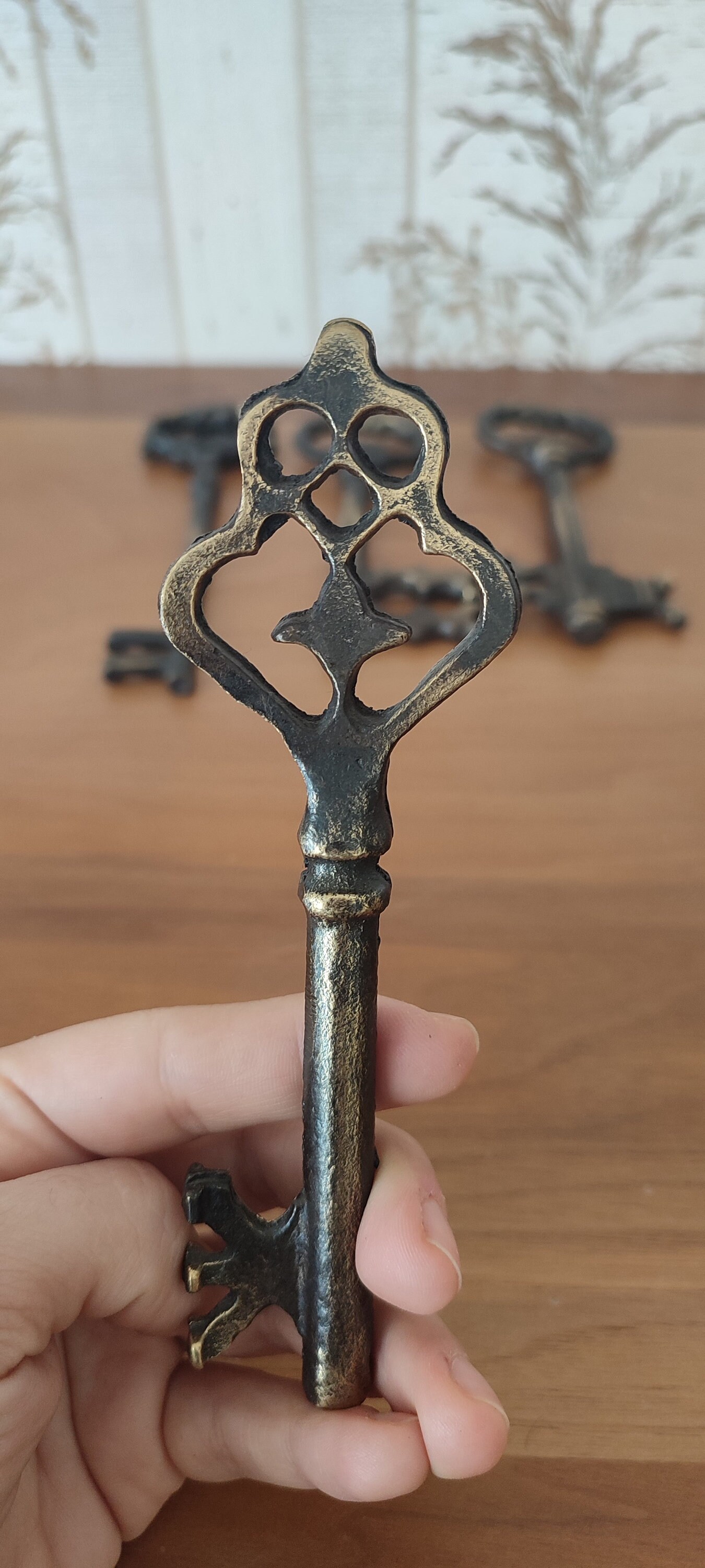 Solid Skeleton Key Skeleton Cross Key Cross Gift Wall - Etsy