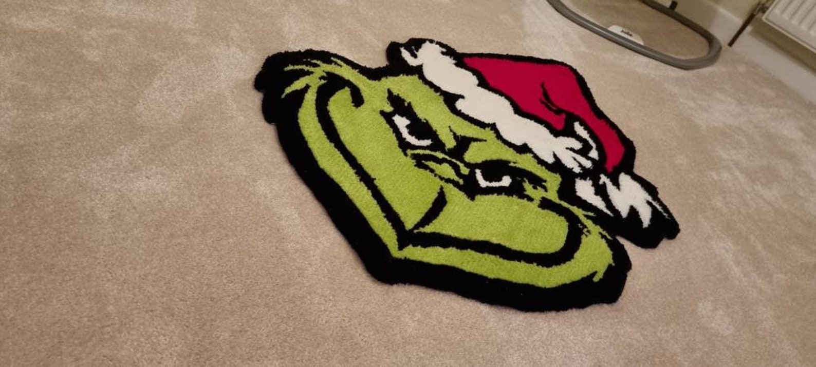 The Grinch | Custom Rug | Tufted Rug | Handmade Rug | Anime Rug ...