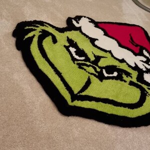 The Grinch | Custom Rug | Tufted Rug | Handmade Rug | Anime Rug ...