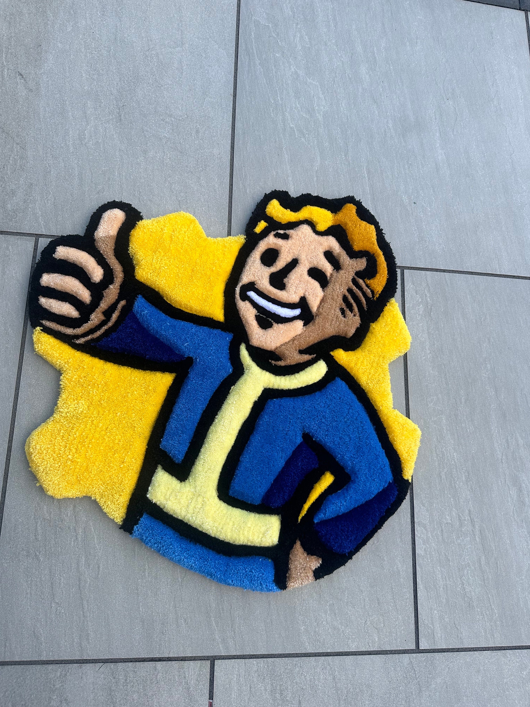 Vault Boy Custom Rug | Fallout Rug | Bespoke Tufted Rug | Anime Rug ...