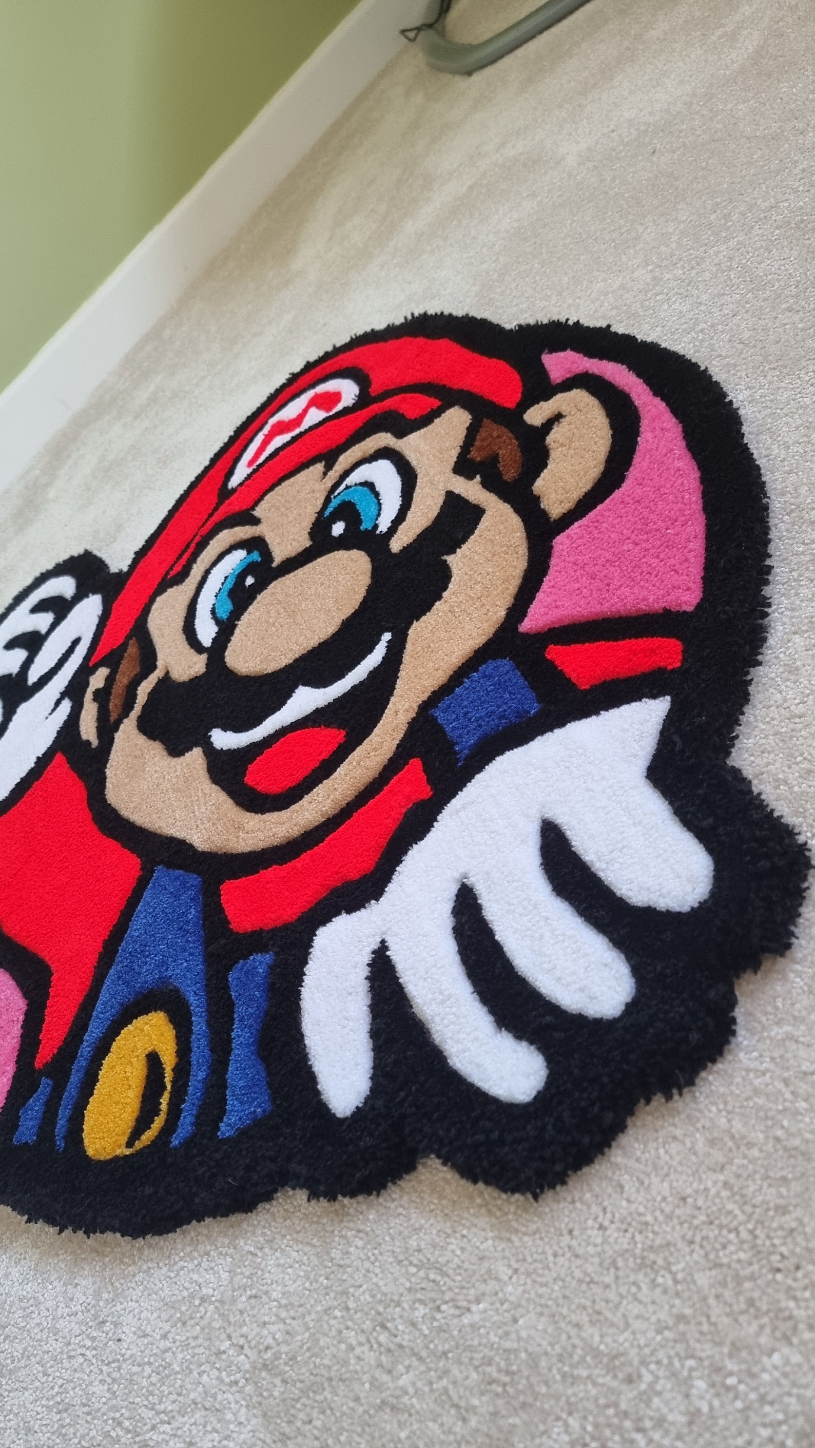 Mario Rug | Handmade Tufted Rug | Nintendo Rug| Funky Rug | Bedroom ...