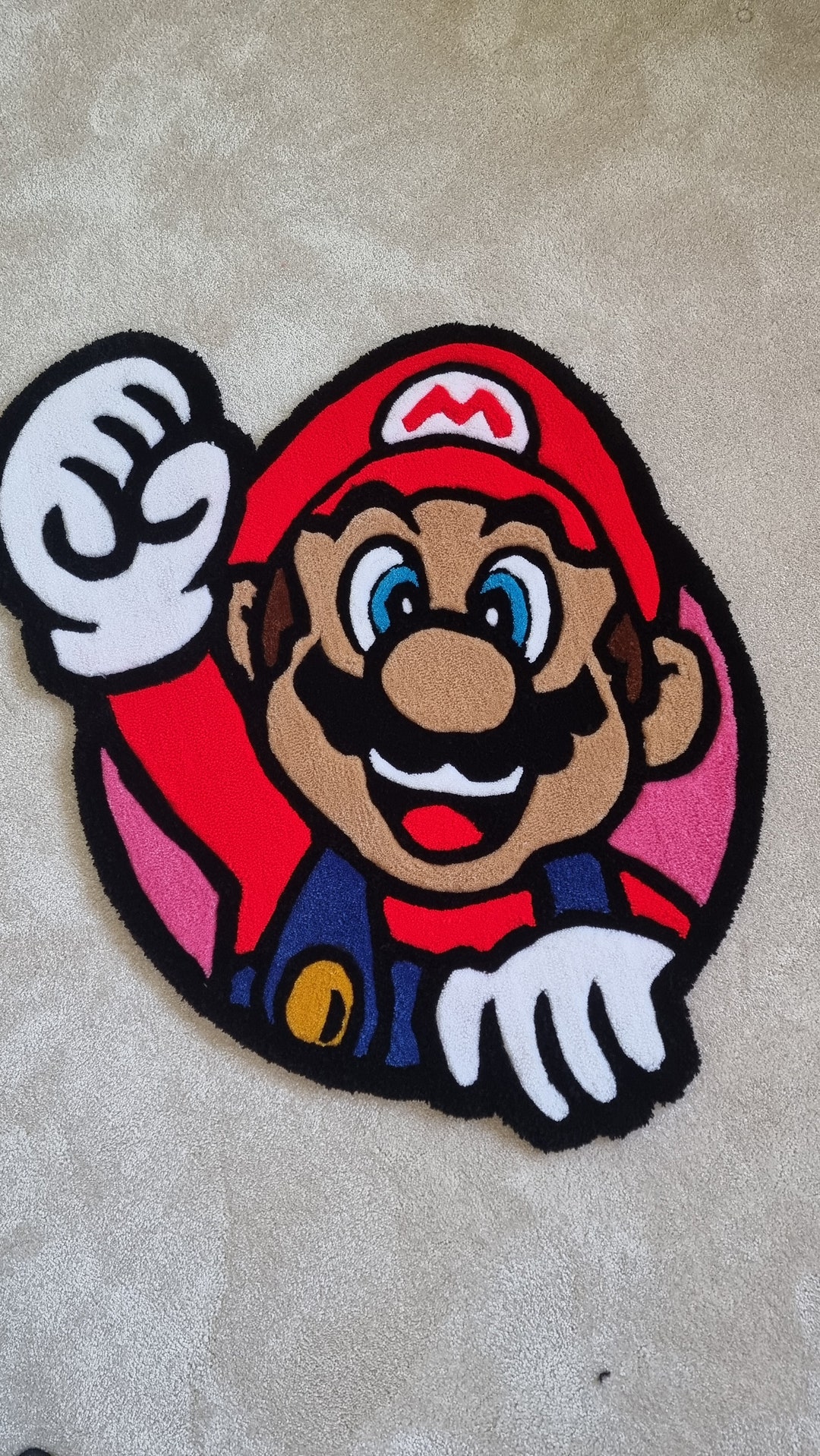 Mario Rug | Handmade Tufted Rug | Nintendo Rug| Funky Rug | Bedroom ...