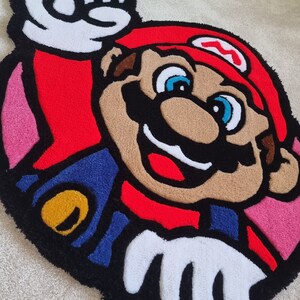 Mario Rug | Handmade Tufted Rug | Nintendo Rug| Funky Rug | Bedroom ...