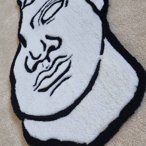 Greek Statue Face Rug Art Art Rug Tufted Rug Aesthetic Rug Handmade ...