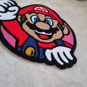Mario Rug | Handmade Tufted Rug | Nintendo Rug| Funky Rug | Bedroom ...