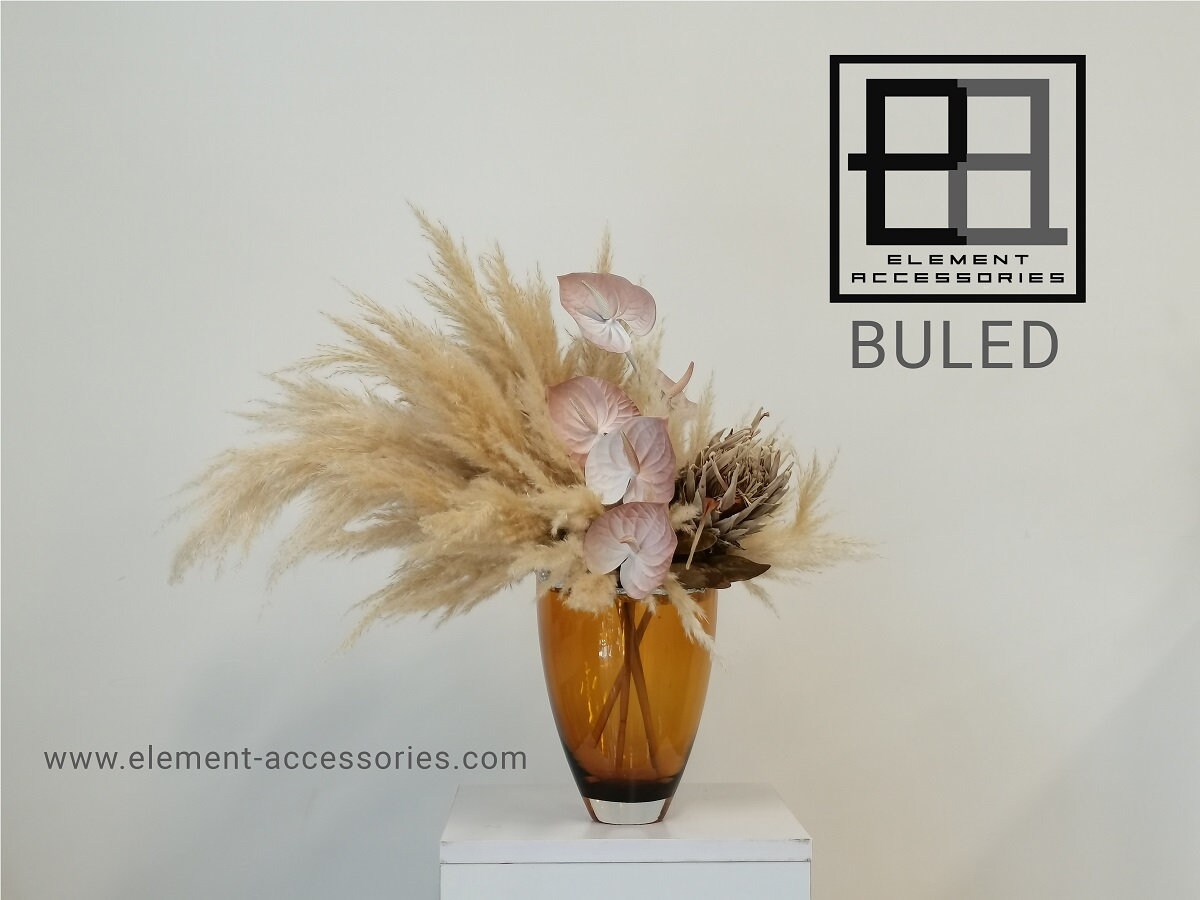Glass Vase in Deep Amber Color From Luxury Glass BULED - Etsy
