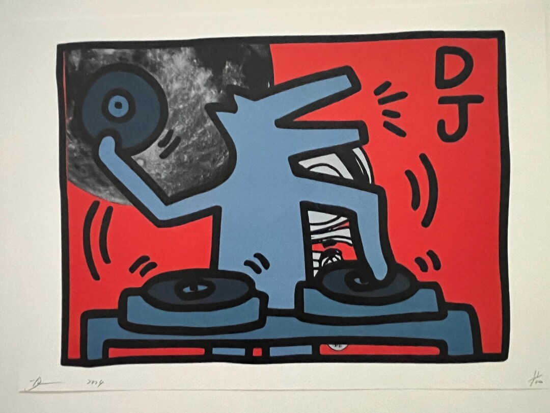 Keith Haring Dj, DEATH NYC Hand Signed Street Art Print Limited Edition ...