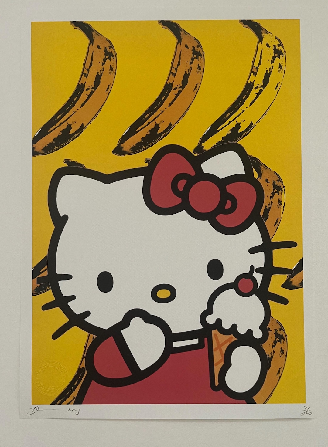 Hello Kitty Warhol DEATH NYC Hand Signed Street Art Print Limited ...