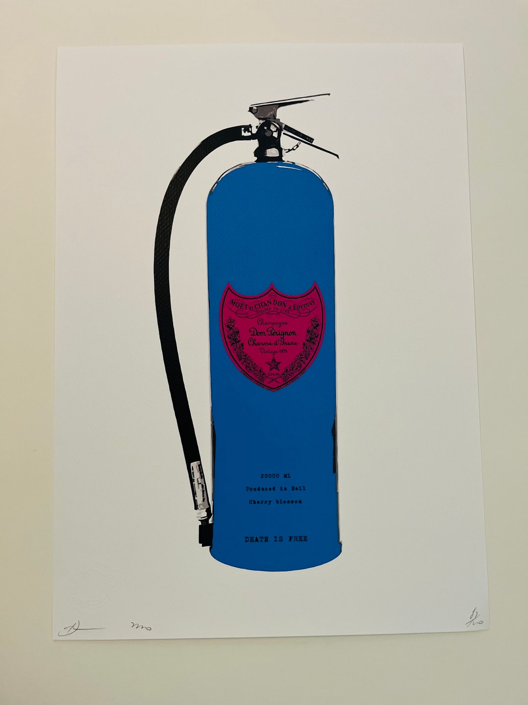 Dom Perignon, Champagne, Fire Extinguisher, DEATH NYC Hand Signed ...