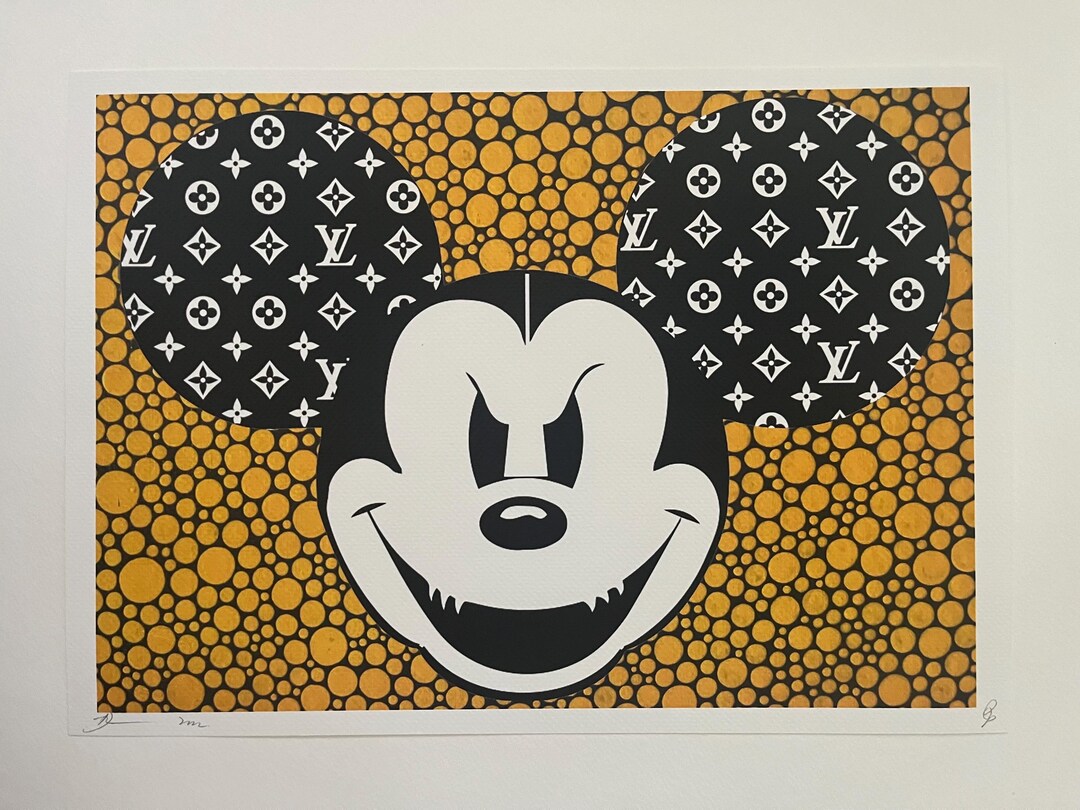 Mickey Mouse, DEATH NYC Hand Signed Street Art Print Limited Edition W ...