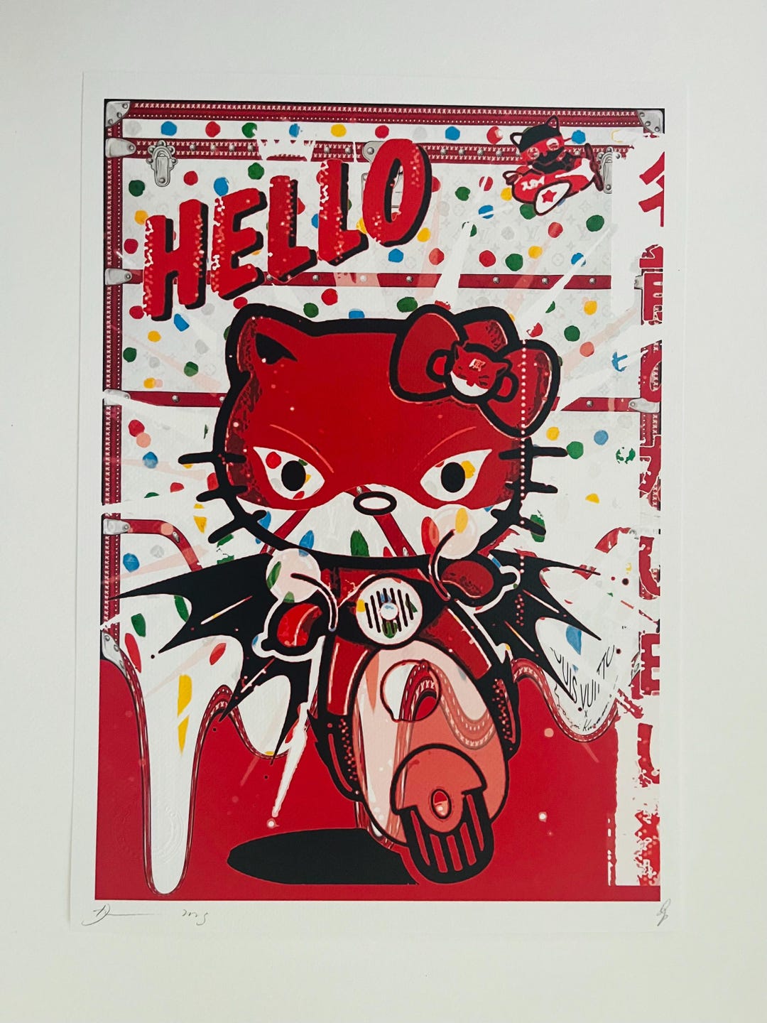 Hello Kitty, Batman, DEATH NYC Hand Signed Street Art Print Artist Proof W/ COA - Etsy