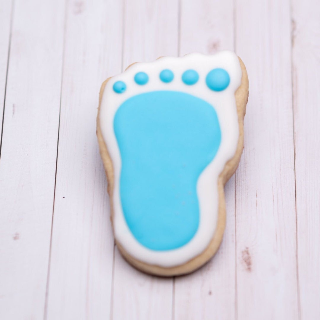 Footprint Decorated Sugar Cookies: Baby Shower, Gender Reveal - Etsy