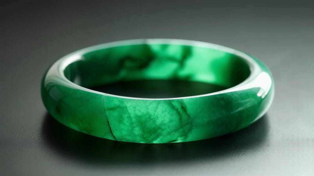 Real Jadeite Green Jade Bangle - Etsy